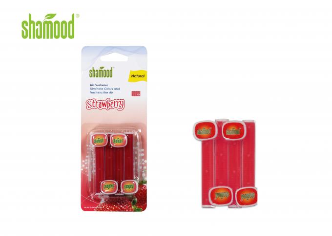Strawberry Fragrance Car Vent Air Fresheners Eco - Friendly Stripe Shape